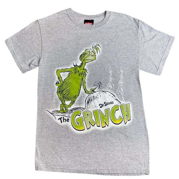 Dr. Seuss | Shirts | Dr Seuss Official The Grinch Gray Tshirt Shirt ...